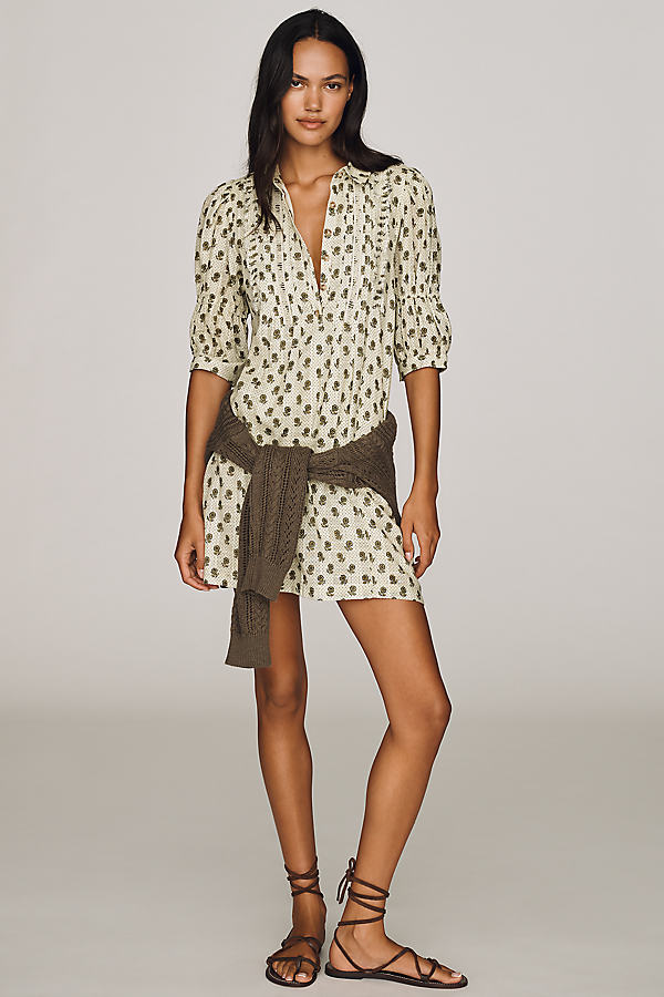 PILCRO Tallulah 100% Cotton Mini Dress